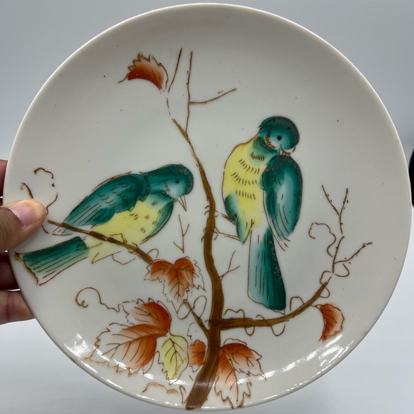 Vintage | Dining | Vintage Hand Painted Bird Plate Turquoise Birds ...